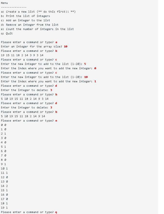 Solved Your assignment is to create a class called IntList | Chegg.com