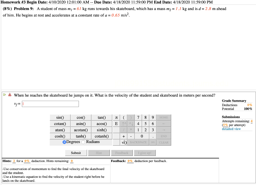 Solved Homework 3 Begin Date 4 10 2020 12 01 00 Am Due