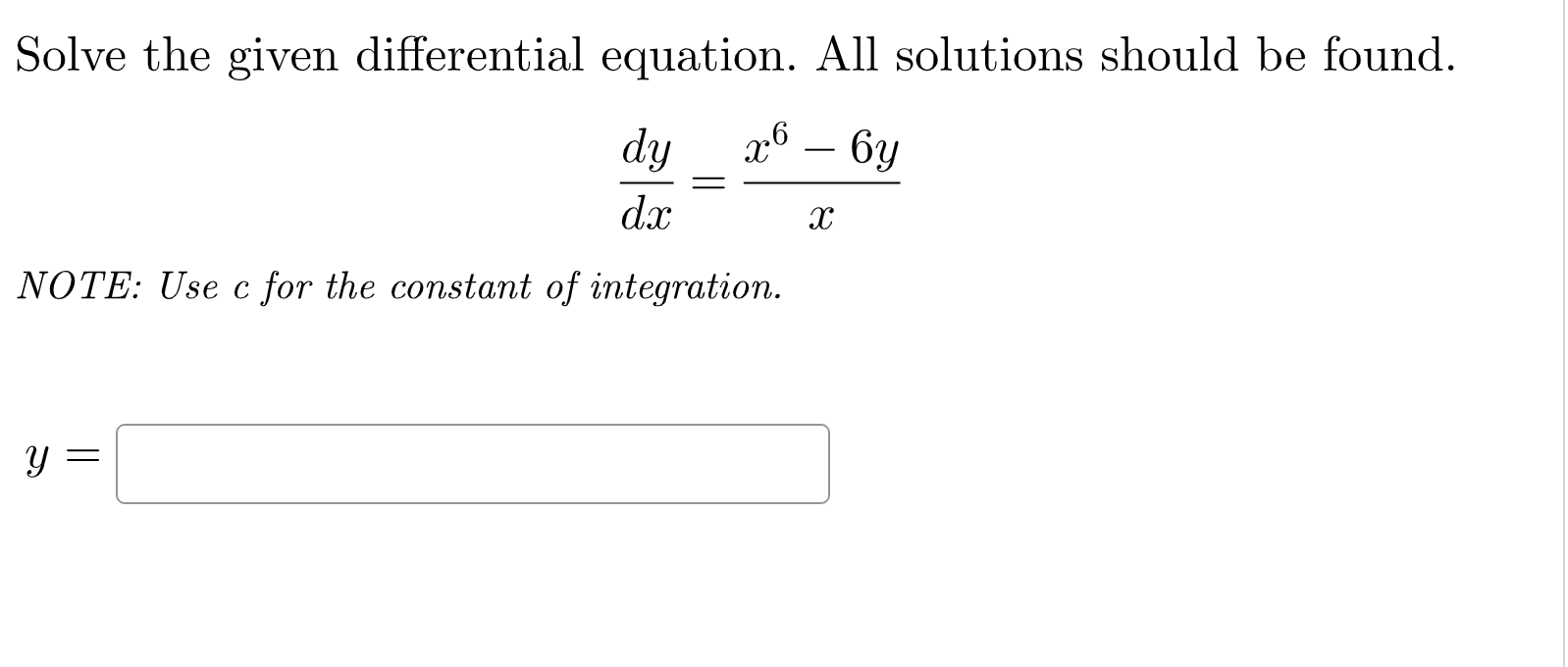 Solved Solve the given differential equation. All solutions | Chegg.com