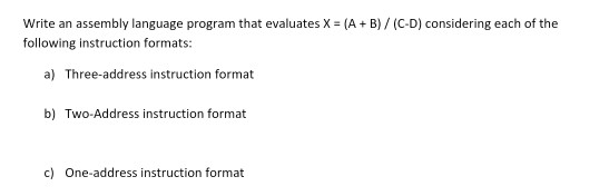 Solved Write An Assembly Language Program That Evaluates X 8735