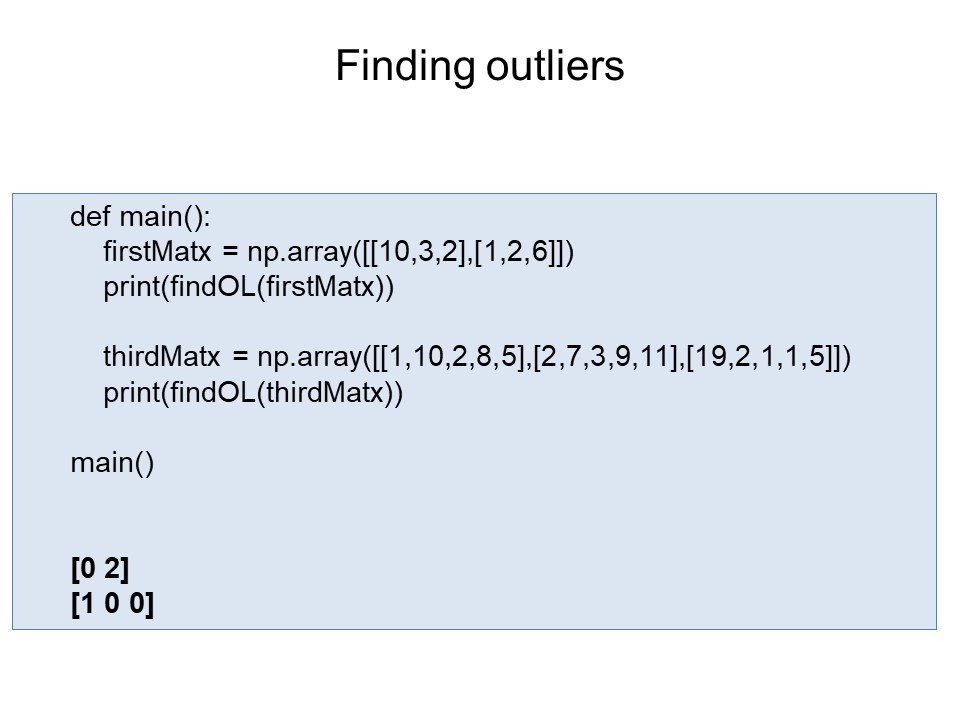 Finding outliers - In statistics, outliers are data | Chegg.com