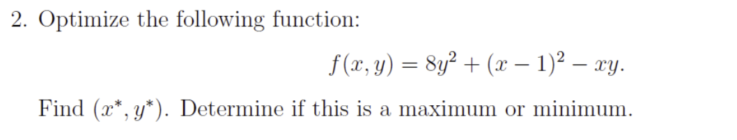Solved Optimize the following | Chegg.com