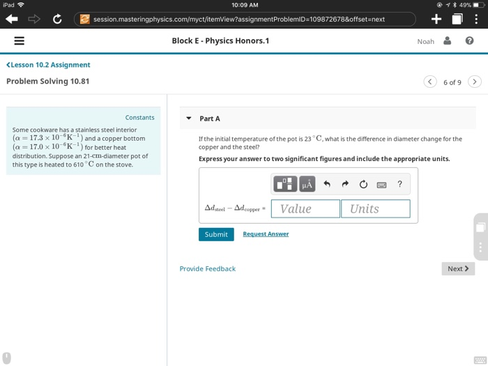 Solved iPad令 10:09 AM @イ* 49%. , ?assignmentProblemID= | Chegg.com