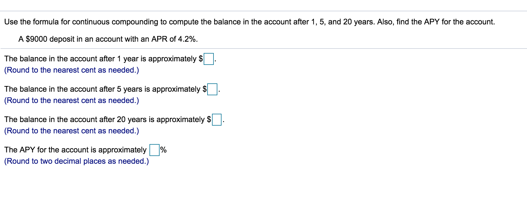 Solved Use the formula for continuous compounding to compute | Chegg.com