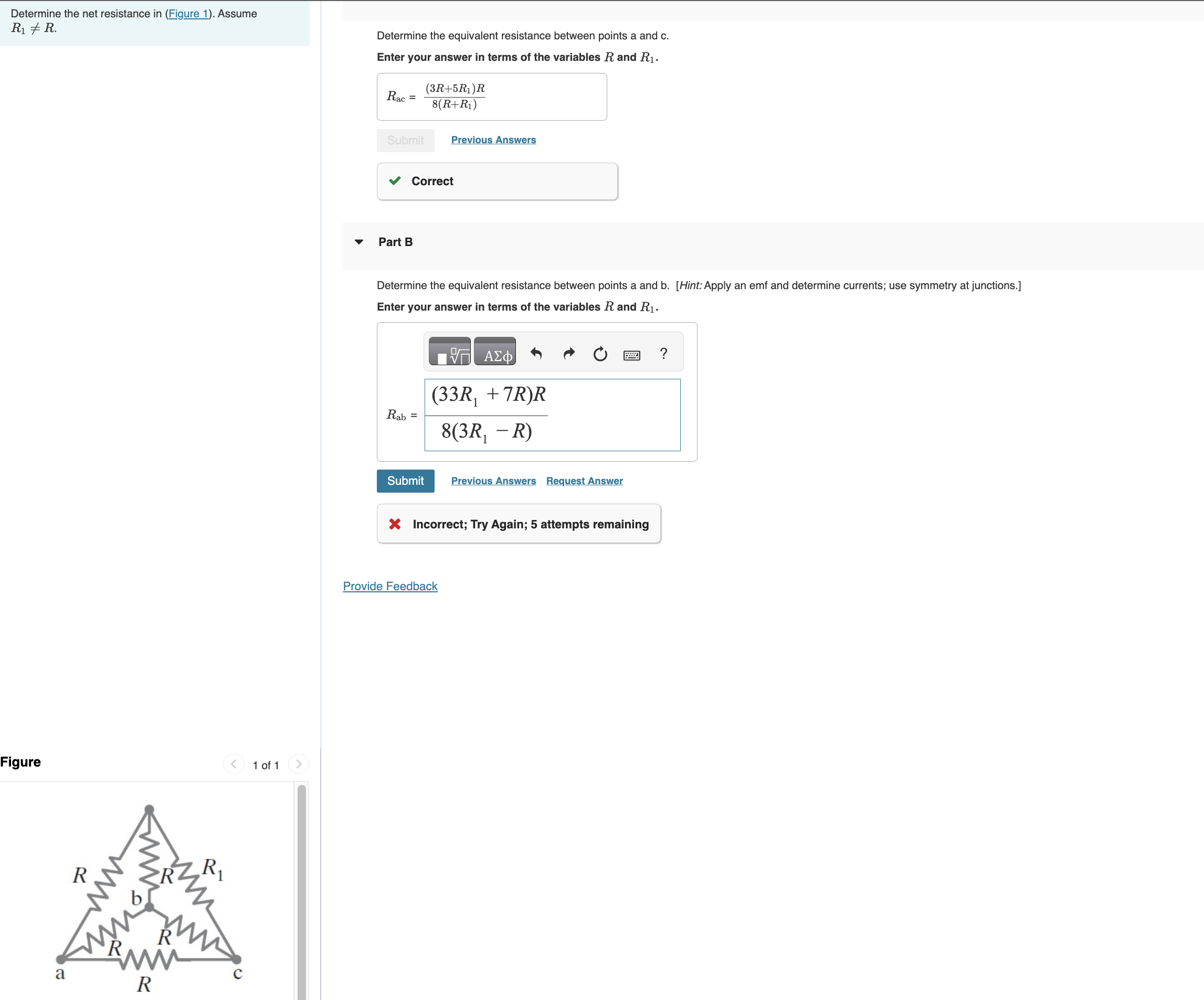 Solved Determine the net resistance in (Figure 1). | Chegg.com