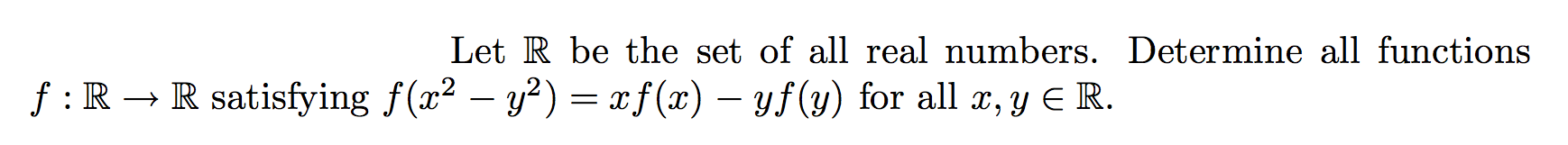 Solved Let R be the set of all real numbers. Determine all | Chegg.com