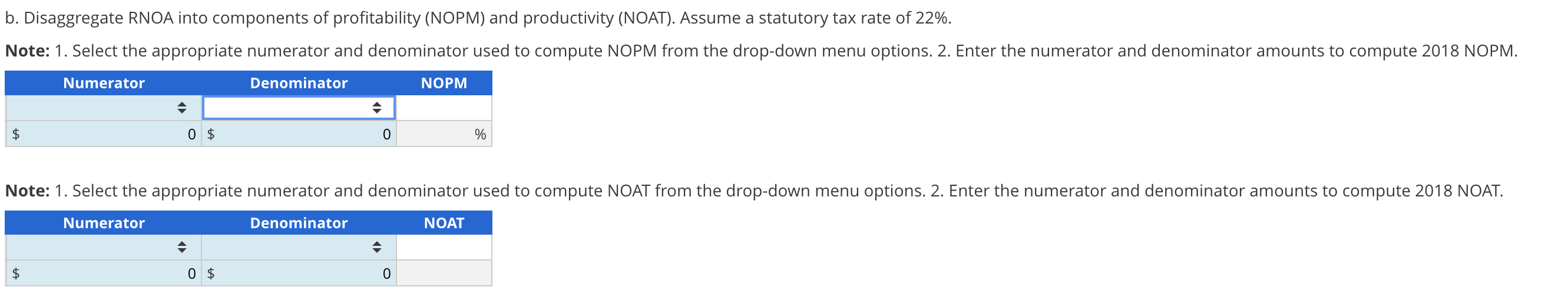 Solved Compute RNOA with Disaggregation Refer to the balance | Chegg.com