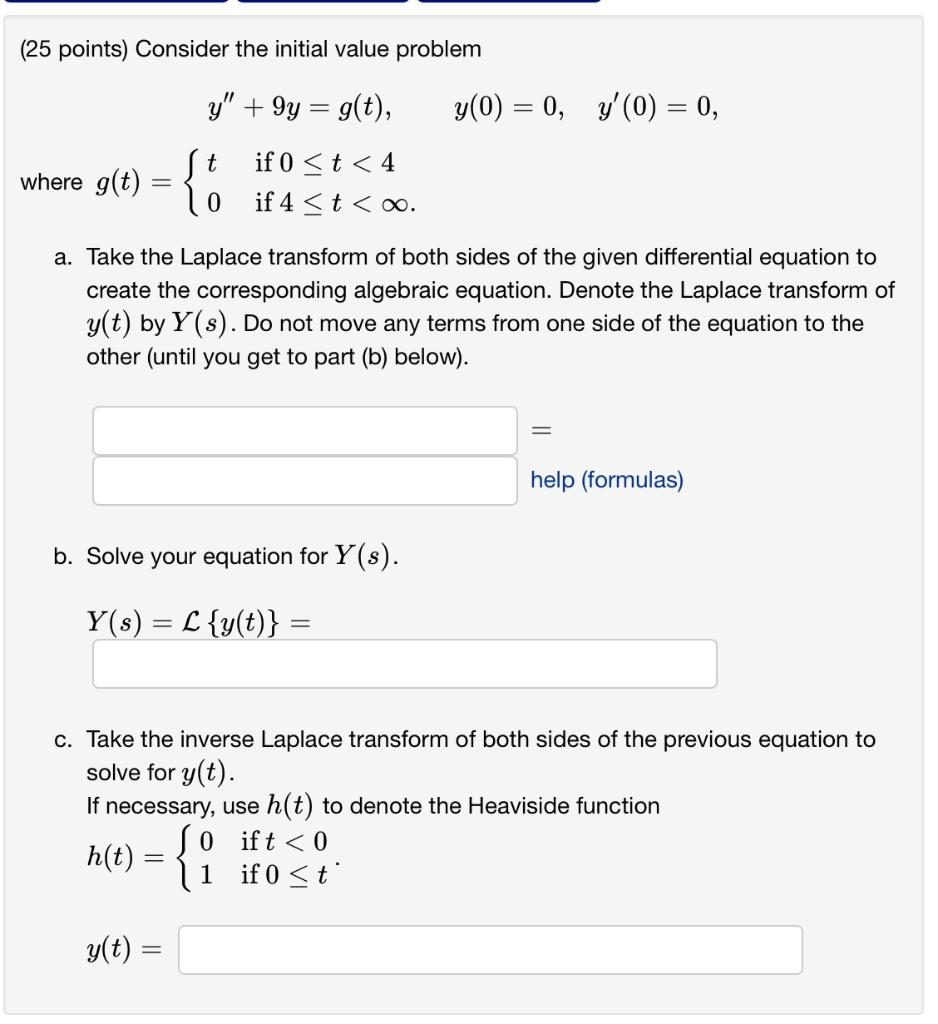 Solved (25 points) Consider the initial value problem | Chegg.com