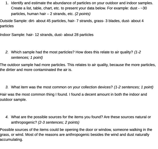 A short (50-100 word) reflection of your experience | Chegg.com