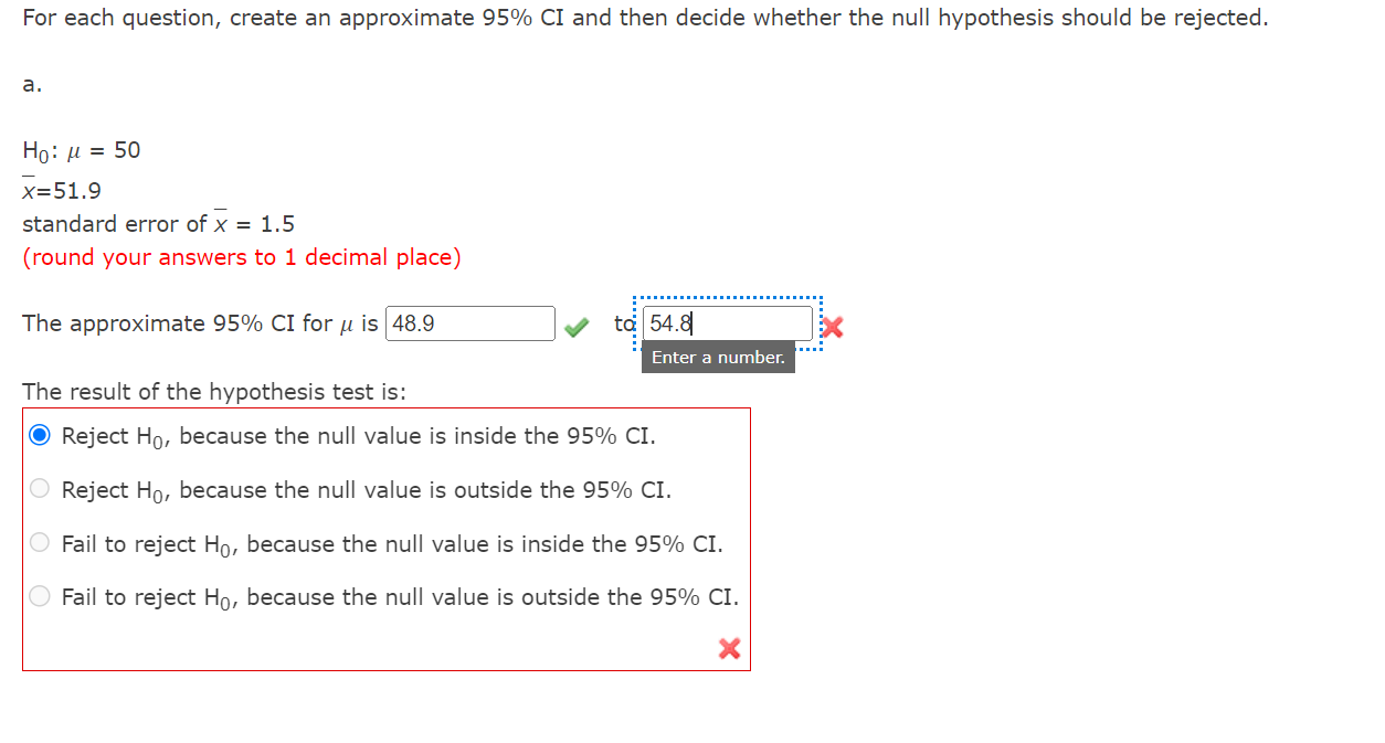 Solved For each question, create an approximate 95%CI and | Chegg.com