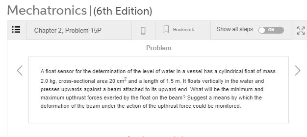 Solved Mechatronics (6th Edition) Show all steps: Chapter 2, | Chegg.com