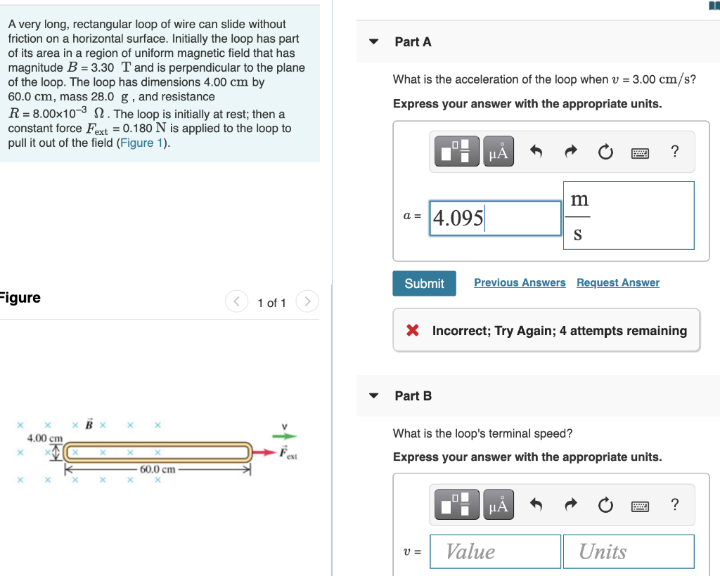 Solved Part A A very long, rectangular loop of wire can | Chegg.com