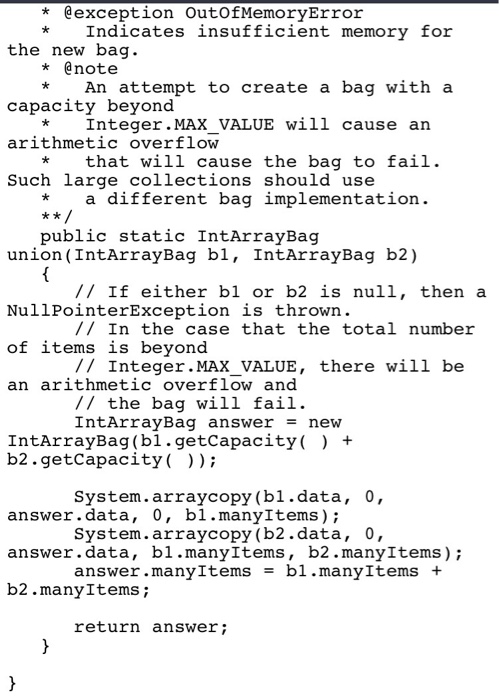 Solved So this is a lab for Java and has to do with bags, if | Chegg.com