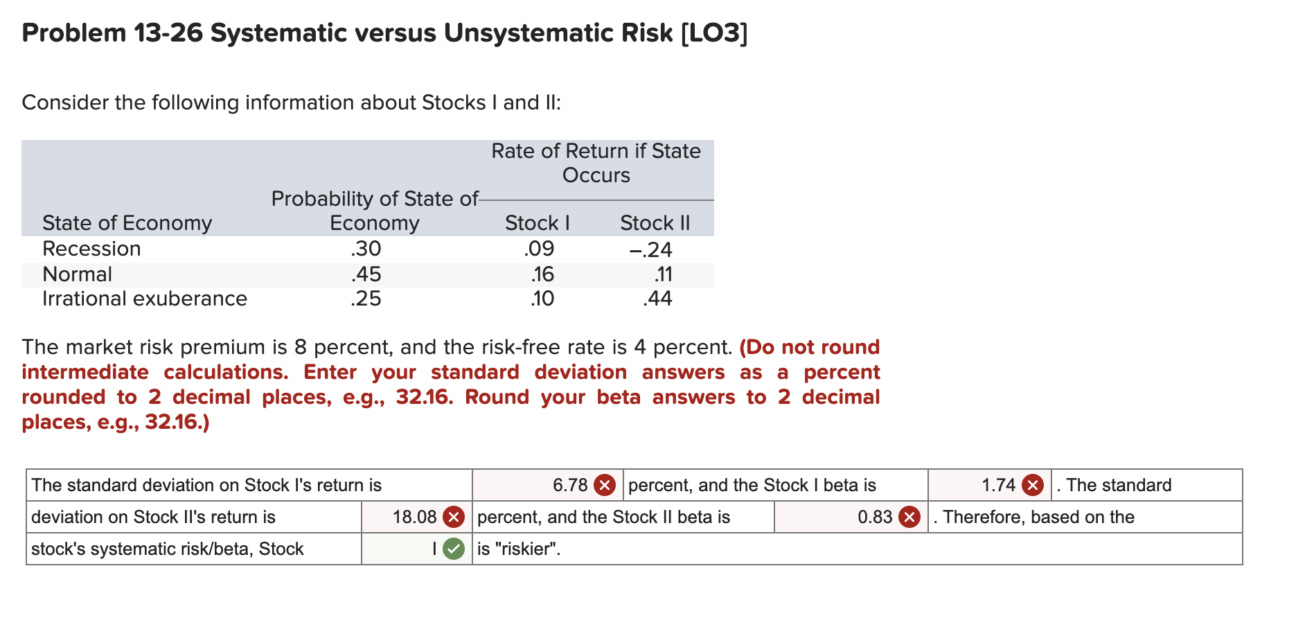Solved Problem 13-26 Systematic versus Unsystematic Risk | Chegg.com