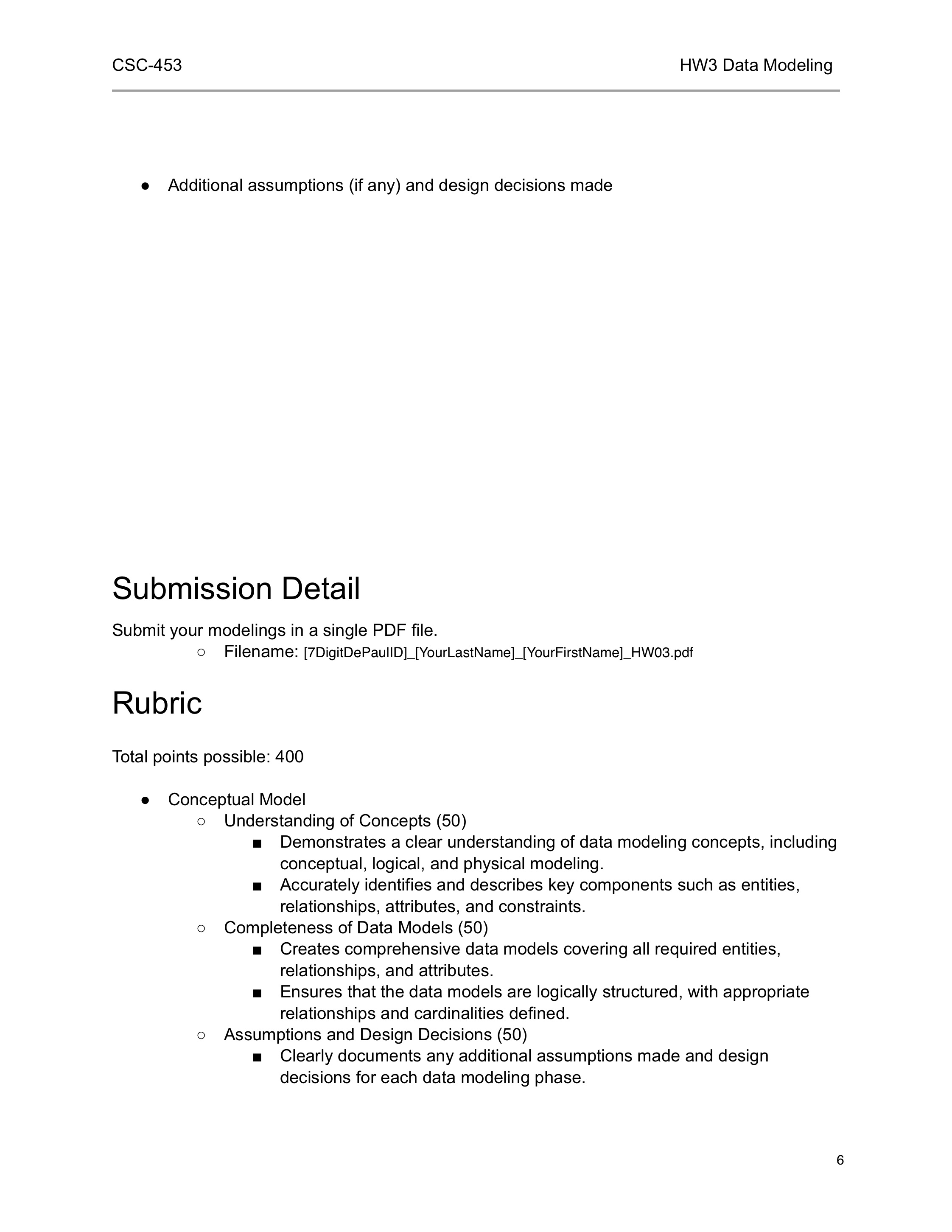Solved This homework introduces the data modeling lifecycle, | Chegg.com