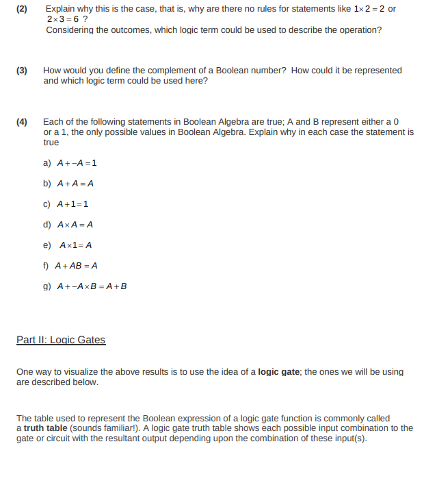 Part I Introduction Boolean Logic Or Boolean Algebra 3311