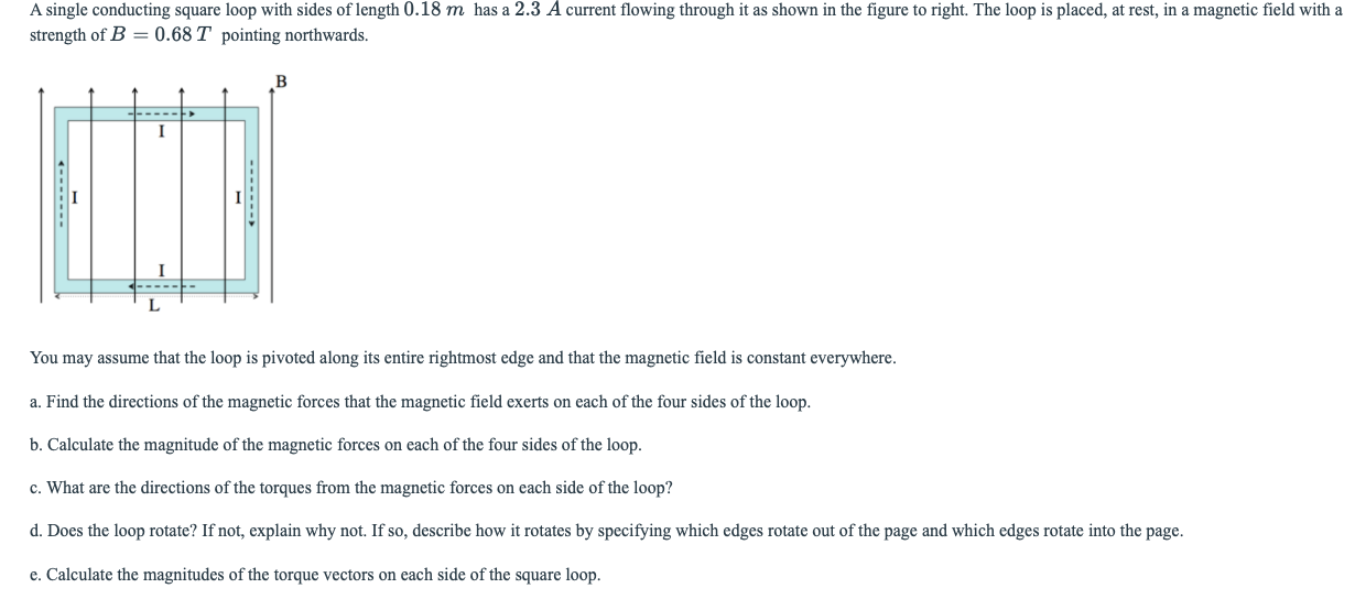 Solved A single conducting square loop with sides of length | Chegg.com