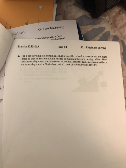 Solved Physics 1250-01A Lab #4 Ch. 5 Problem Solving Name: | Chegg.com