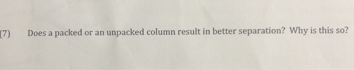 Solved 2) When separating solvents with large differences in | Chegg.com