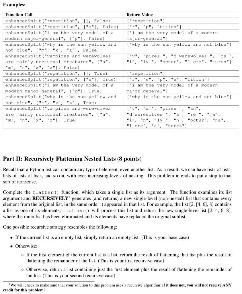 Solved Sequence Manipulation Strings And Recursion Part I 