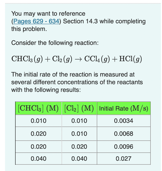 Solved From the data, determine the rate constant (kk) for | Chegg.com