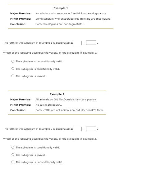 Solved 6. Conditionally and Unconditionally Valid FormsOnce | Chegg.com