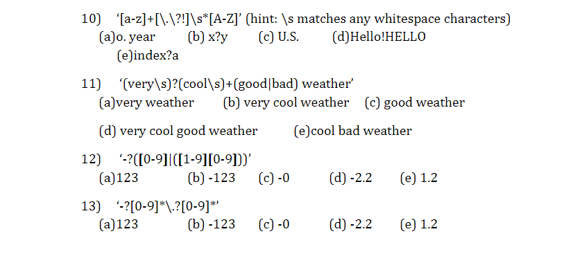 Solved 1. Chose match(es) for each given basic/extended | Chegg.com