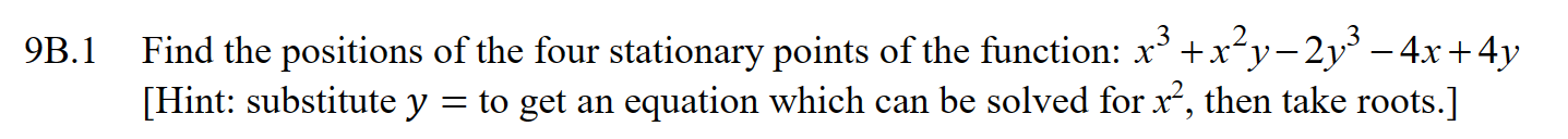 Solved 9B. 1 ﻿Find the positions of the four stationary | Chegg.com