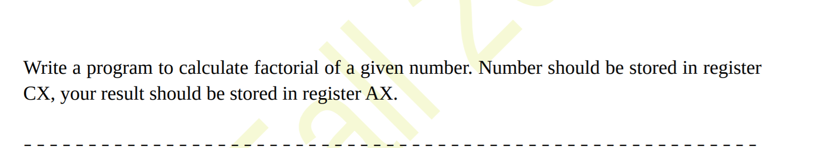 Solved Write a program to calculate factorial of a given | Chegg.com