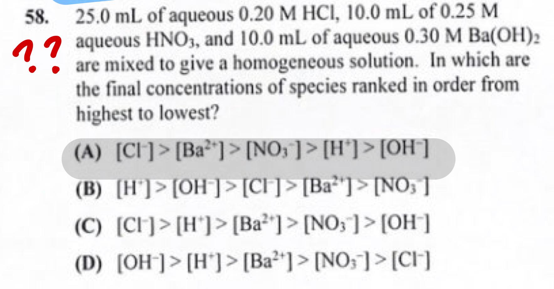 Solved 25.0 mL of aqueous 0.20MHCl,10.0 mL of 0.25M aqueous | Chegg.com