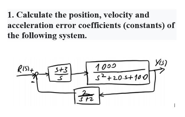 Solved 1. Calculate the position, velocity and acceleration | Chegg.com