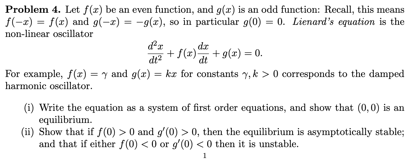 Solved Problem 4. Let f(x) be an even function, and g(x) is | Chegg.com Solved Problem 4. Let f(x) be an even function, and g(x) is | Chegg.com