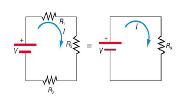 Solved Three resitors in series A circuit of three resistors | Chegg.com