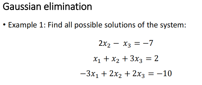 Solved - Example 1: Find all possible solutions of the | Chegg.com