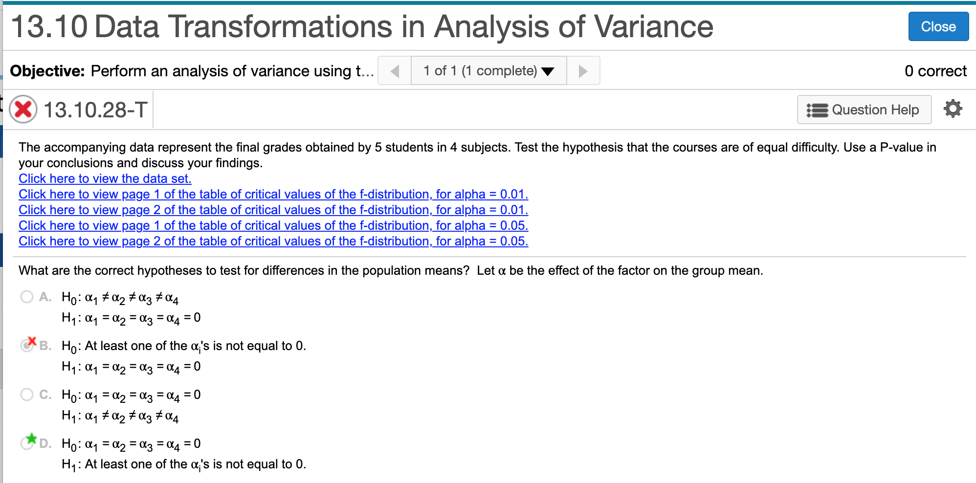Solved 13.10 Data Transformations in Analysis of Variance | Chegg.com