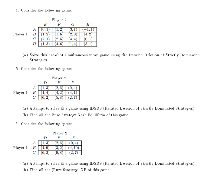 Solved Consider the following game:Player 1(a) ﻿Solve this | Chegg.com