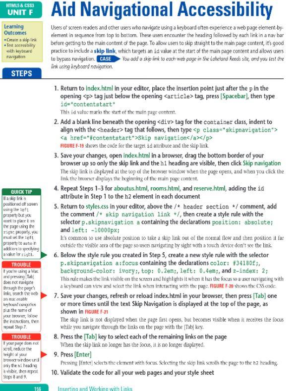 HTML5 & CSS3 UNIT F Style Multiple Link States | Chegg.com