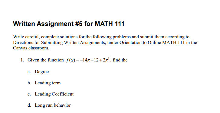 Solved Write careful, complete solutions for the following | Chegg.com