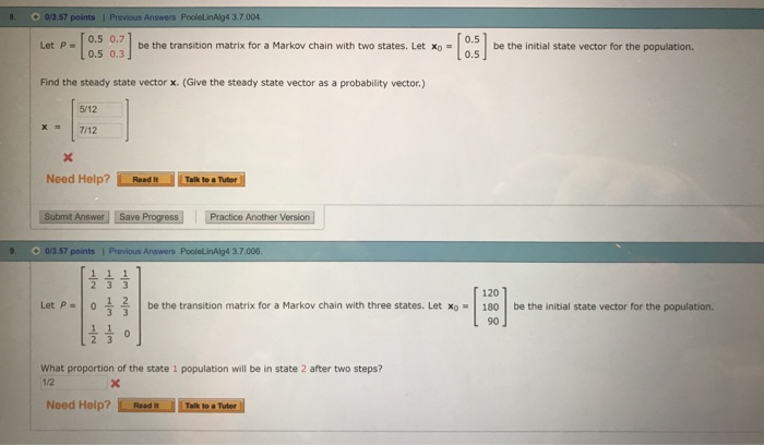 Solved: 1. Find The Steady State Vector X. 2. What Proport... | Chegg.com