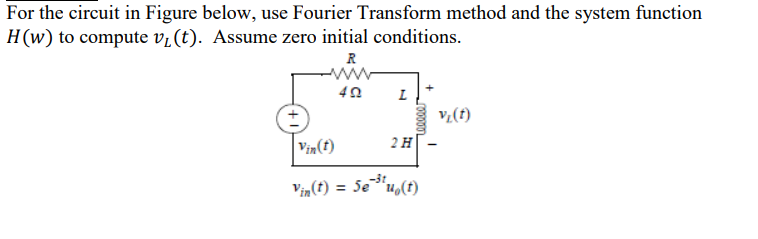 Solved For the circuit in Figure below, use Fourier | Chegg.com