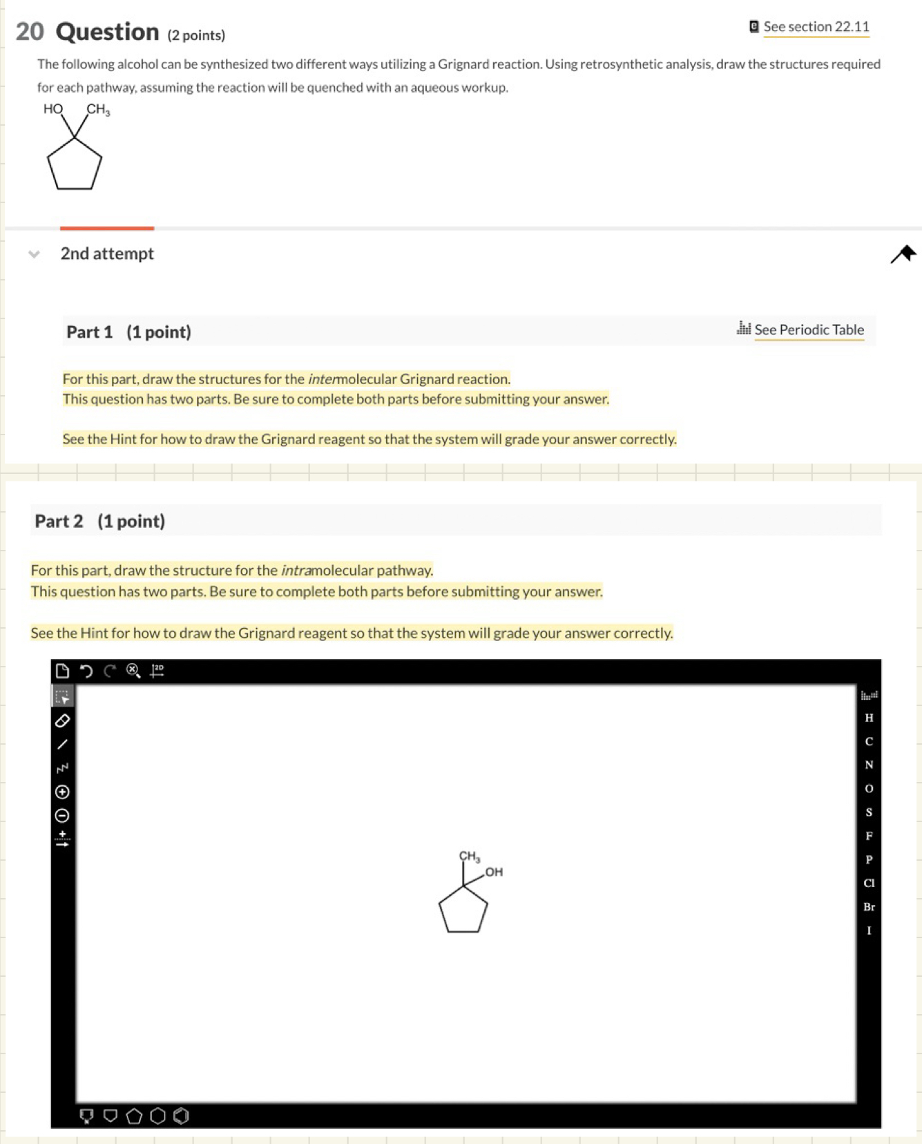 Solved Part 1 (1 ﻿point)For this part, draw the structures | Chegg.com