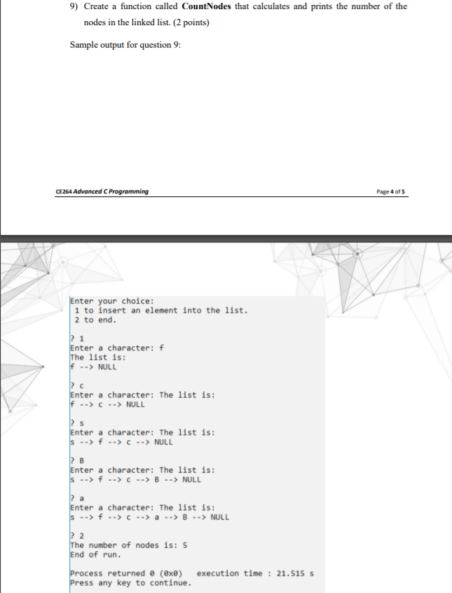 Solved Exercise 2 45 Points Write C Program That Solves 