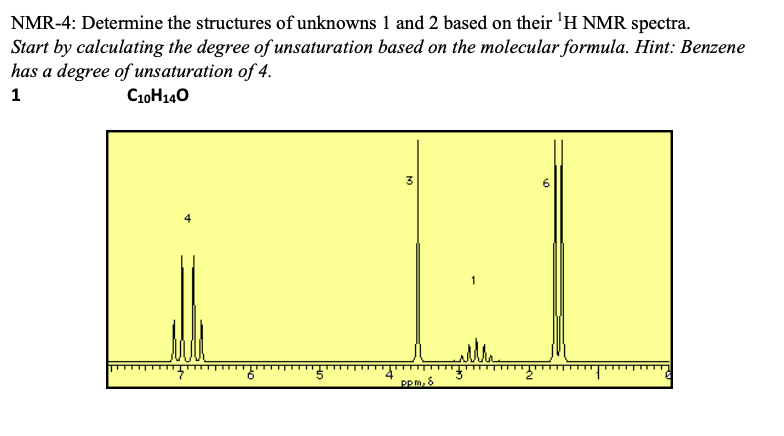 Solved NMR-4: Determine the structures of unknowns 1 and 2 | Chegg.com