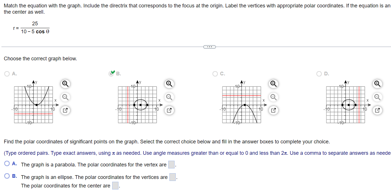 Solved Match the equation with the graph. Include the | Chegg.com