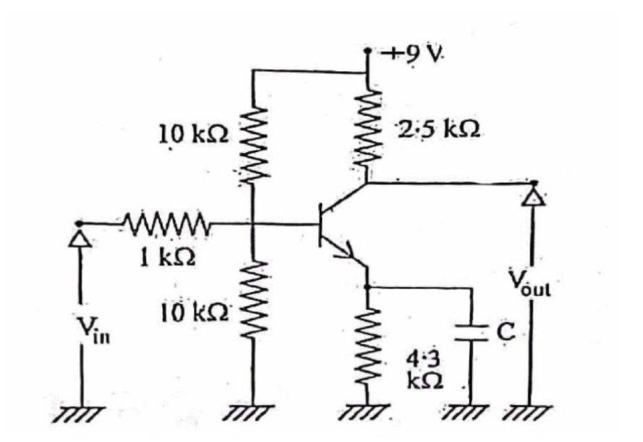 Solved An amplifier in a common-emitter configuration is | Chegg.com