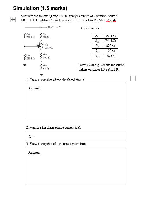 Solved 750 k 2 Simulation (1.5 marks) Simulate the following | Chegg.com