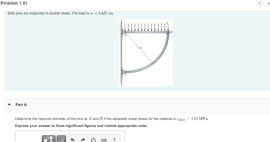 Solved Both pins are subjected to double shear. The load is | Chegg.com