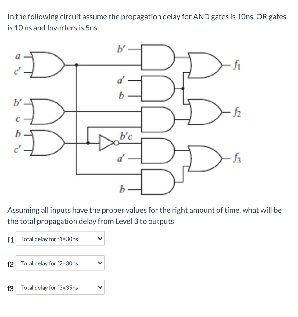 Solved In the following circuit assume the propagation delay | Chegg.com