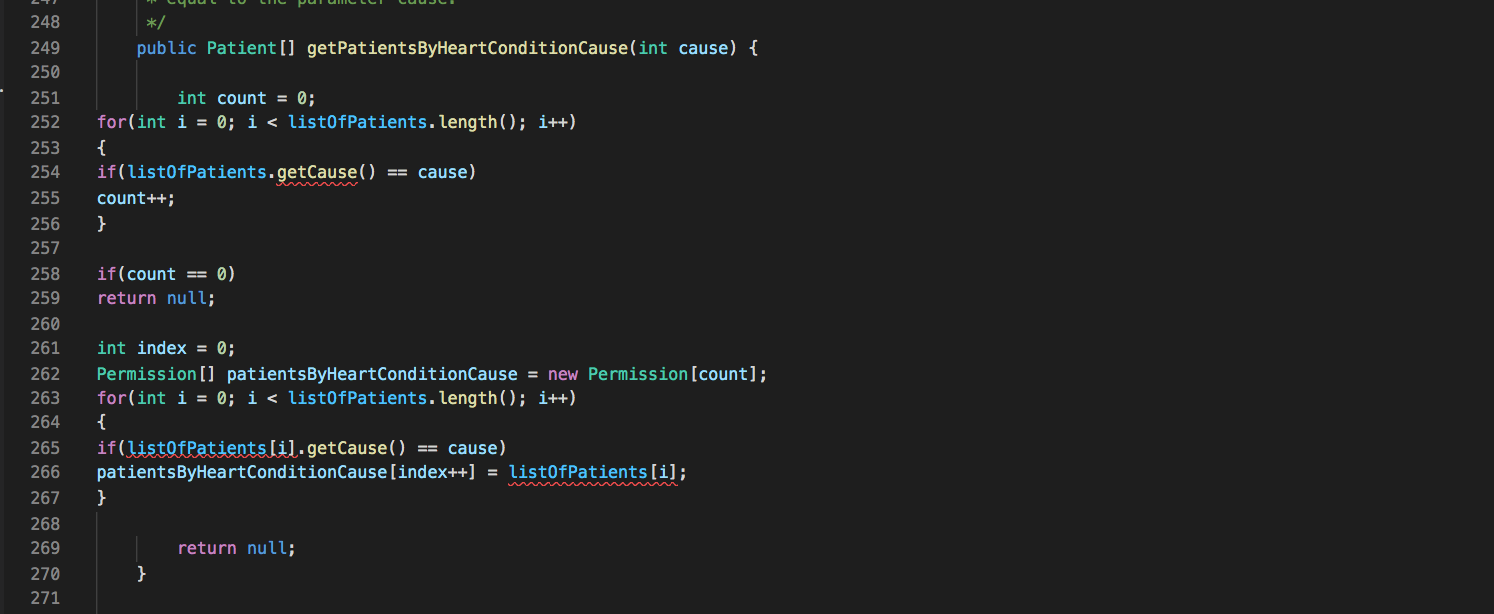 */ public int getPatients(int arrayIndex) { if( | Chegg.com