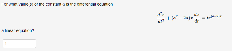 Solved For what value(s) of the constant a is the | Chegg.com
